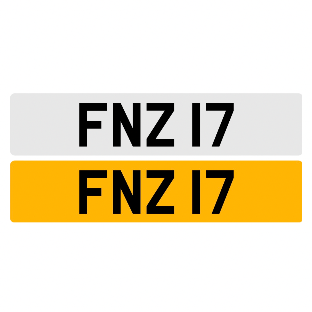 FNZ17 - 3x2 Dateless Registration Plate – Regal Plates - Dateless ...