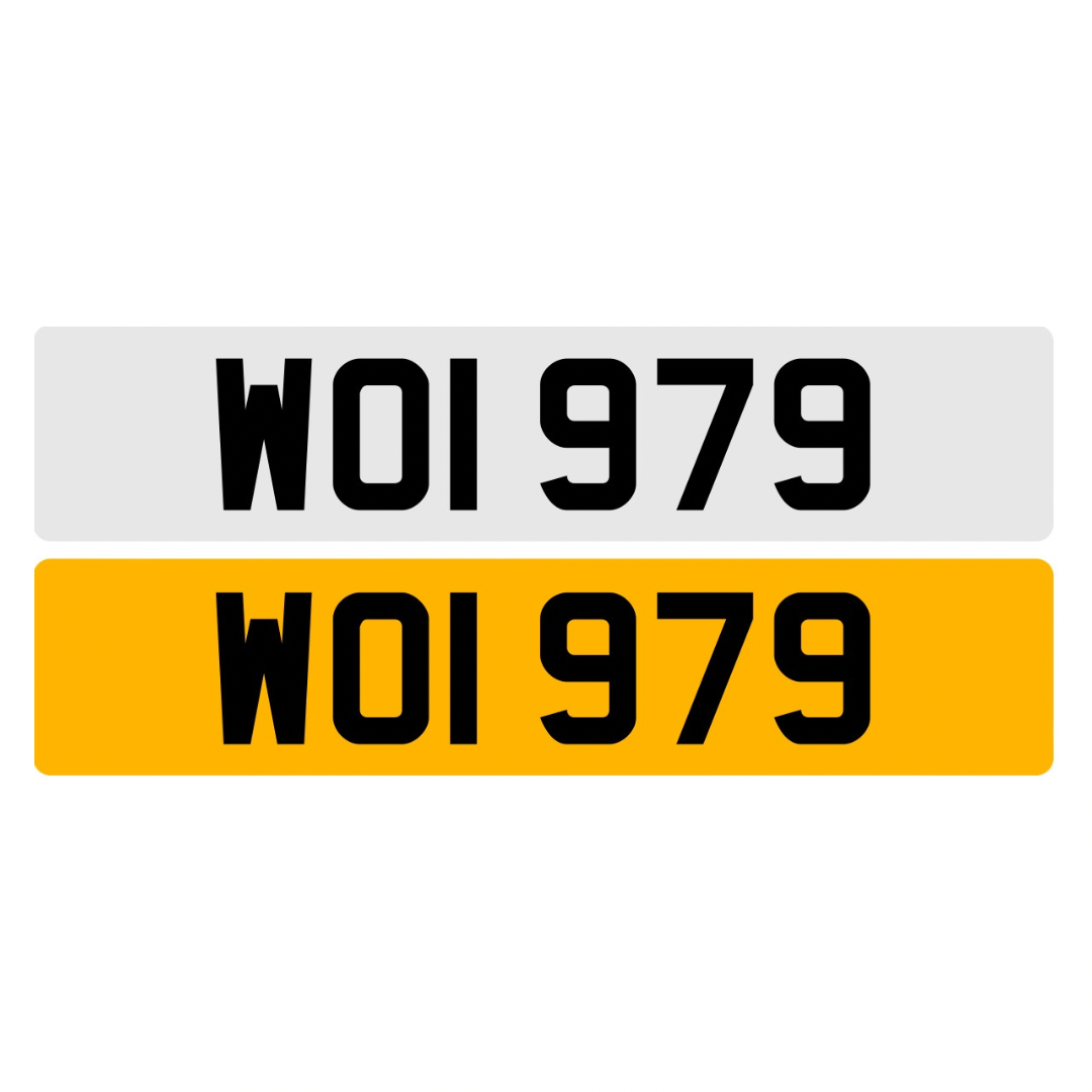 WOI979 - 3x3 Dateless Registration Plate – Regal Plates - Dateless ...