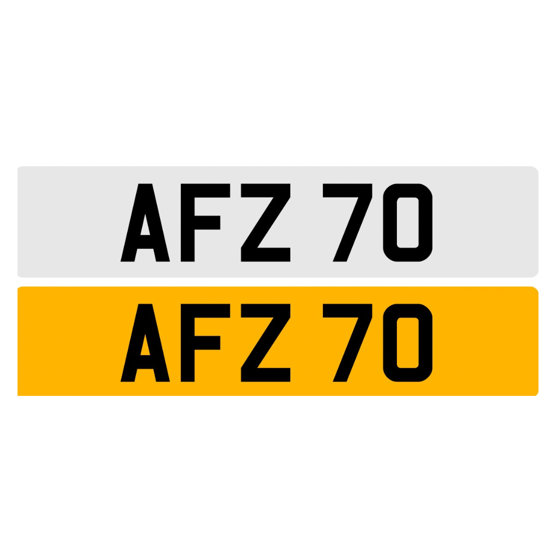 AFZ70 - 3x2 Dateless Registration Plate – Regal Plates - Dateless ...