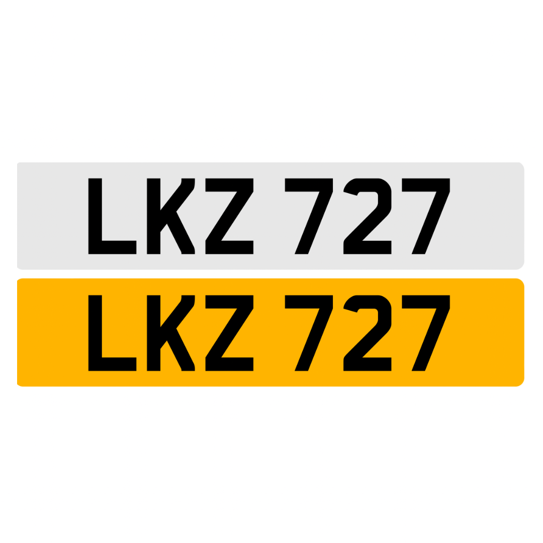 LKZ727 - 3x3 Dateless Registration Plate – Regal Plates - Dateless ...