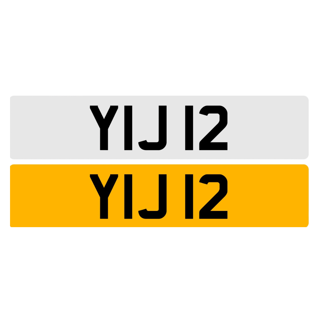 YIJ12 - 3x2 Dateless Registration Plate – Regal Plates - Dateless ...