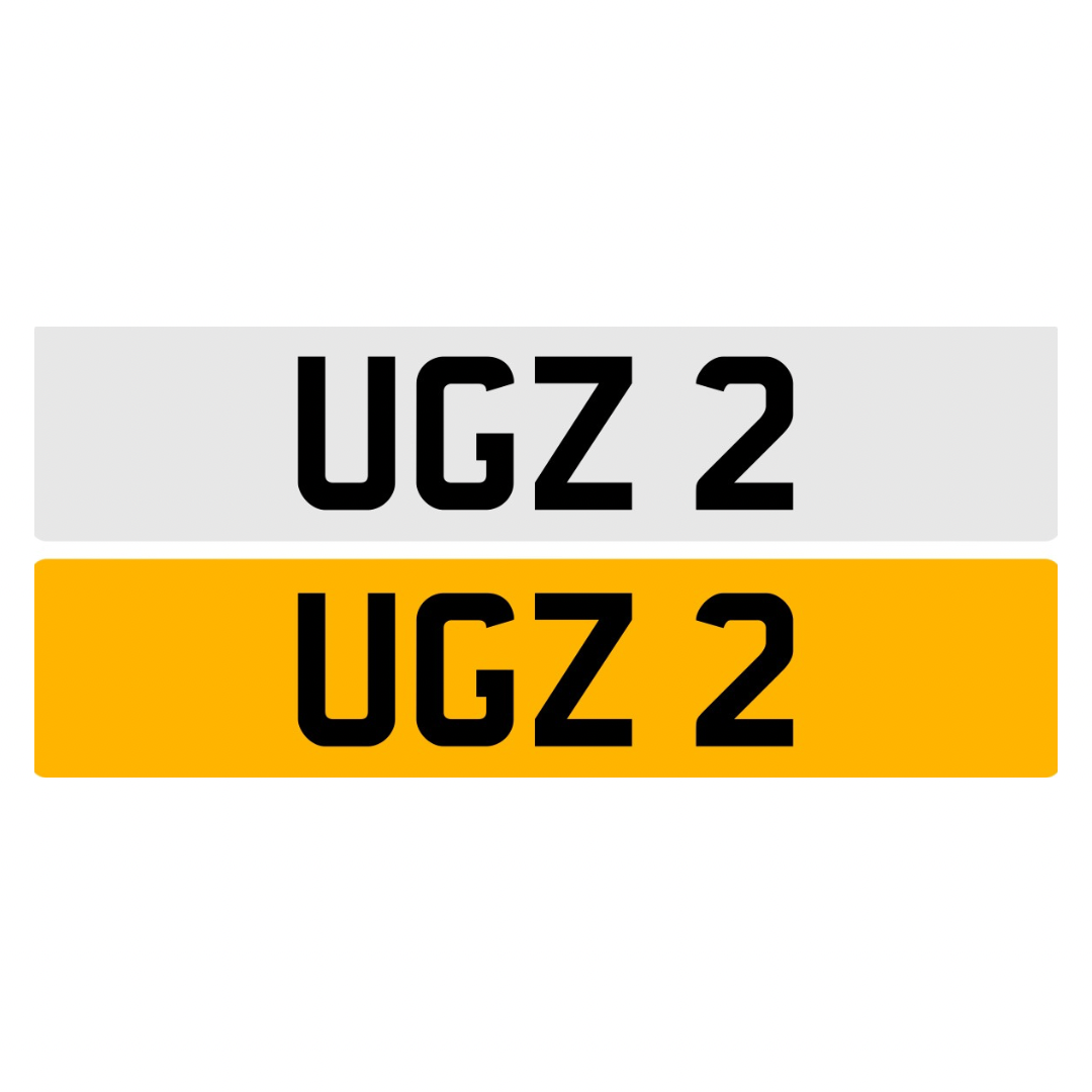 UGZ2 - 3x1 Dateless Registration Plate – Regal Plates - Dateless ...