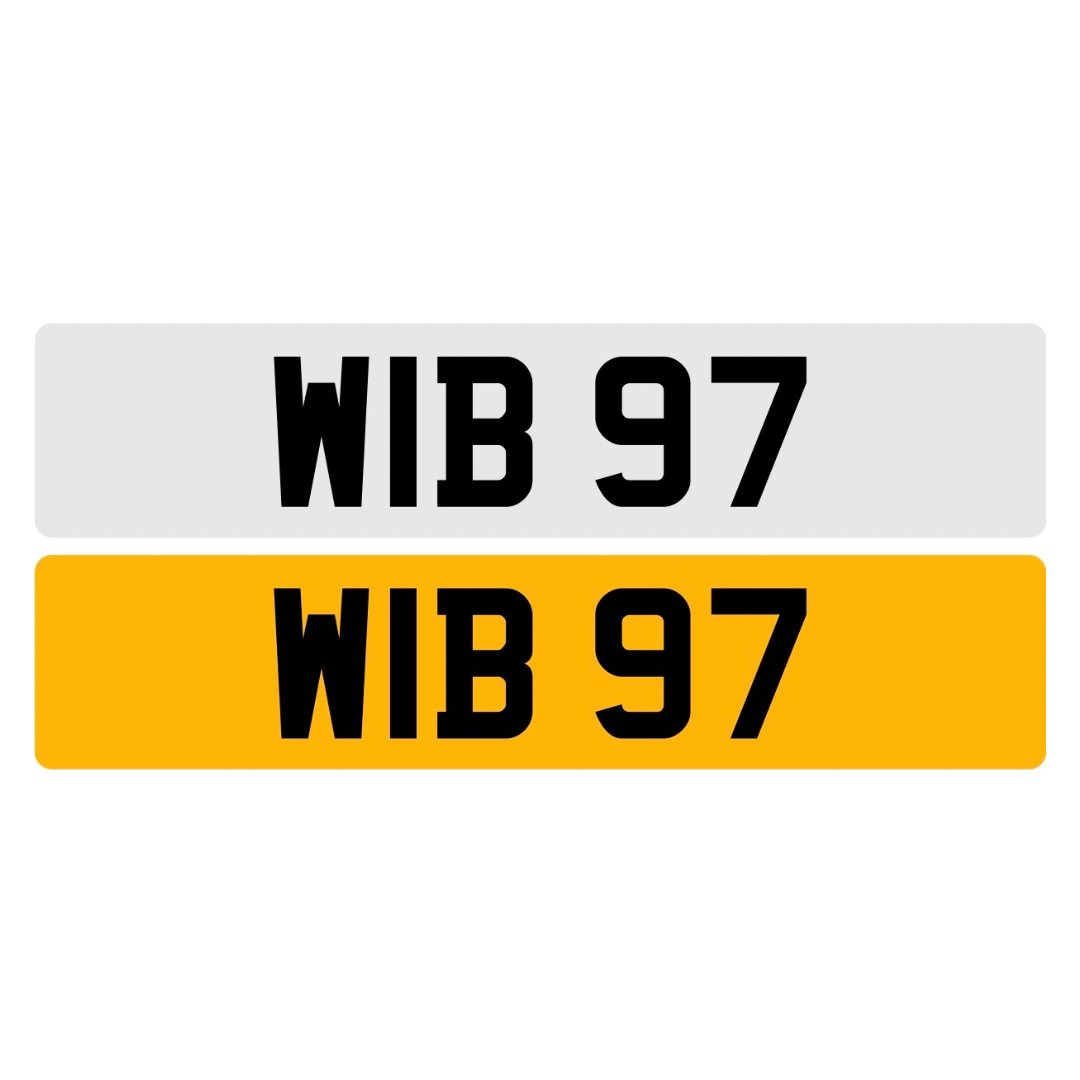 WIB97 - 3x2 Dateless Registration Plate – Regal Plates - Dateless ...