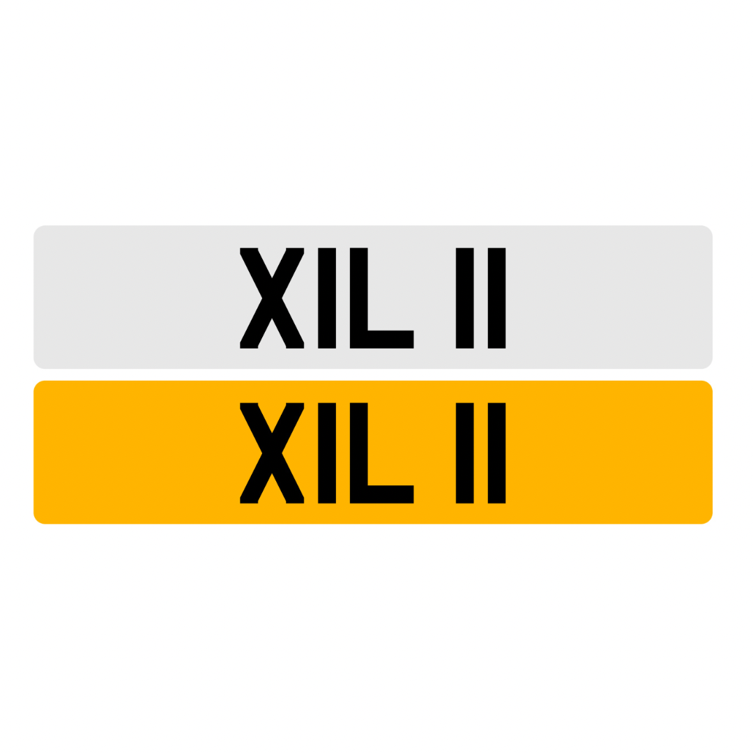 XIL11 - 3x2 Dateless Registration Plate – Regal Plates - Dateless ...