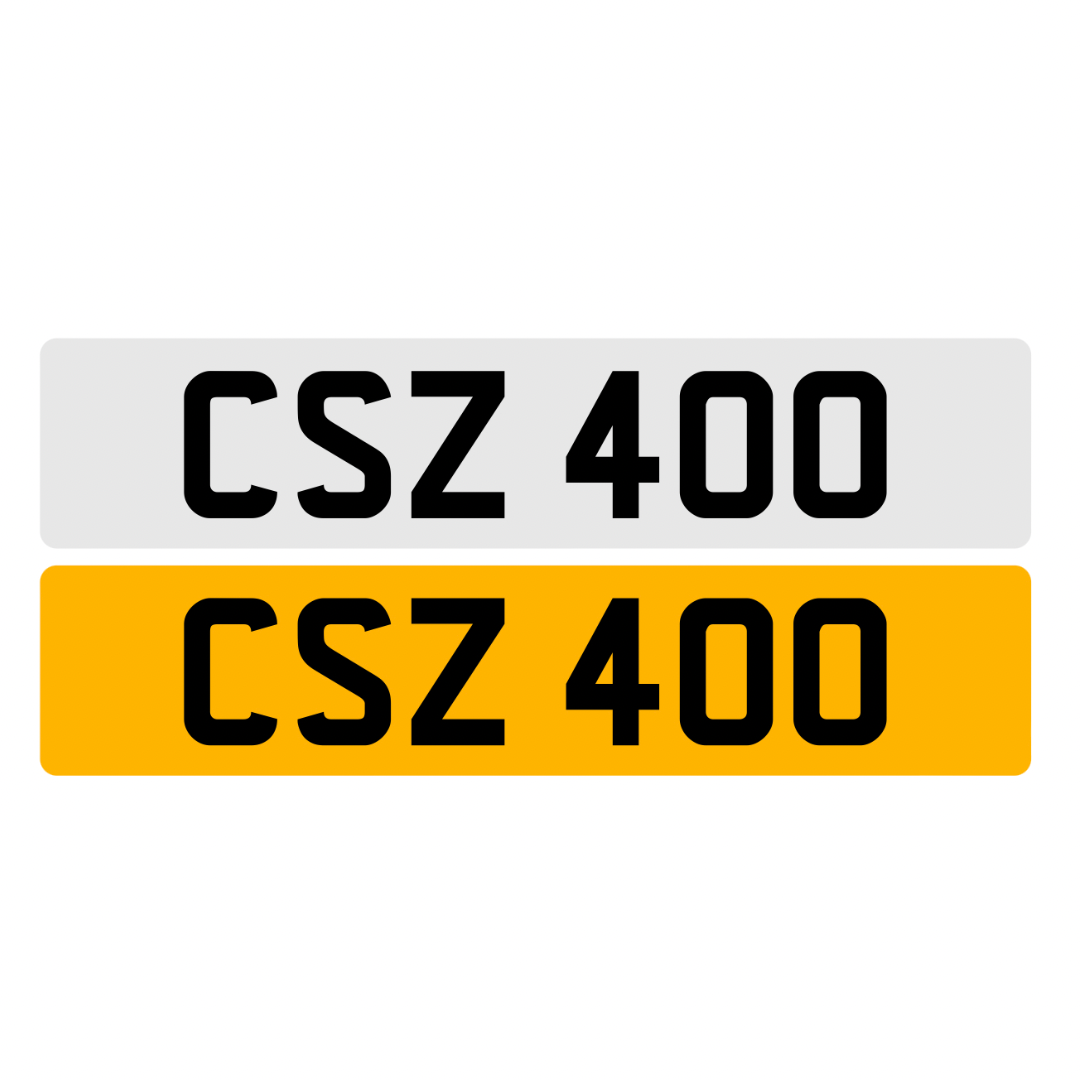 CSZ400 - 3x3 Dateless Registration Plate – Regal Plates - Dateless ...